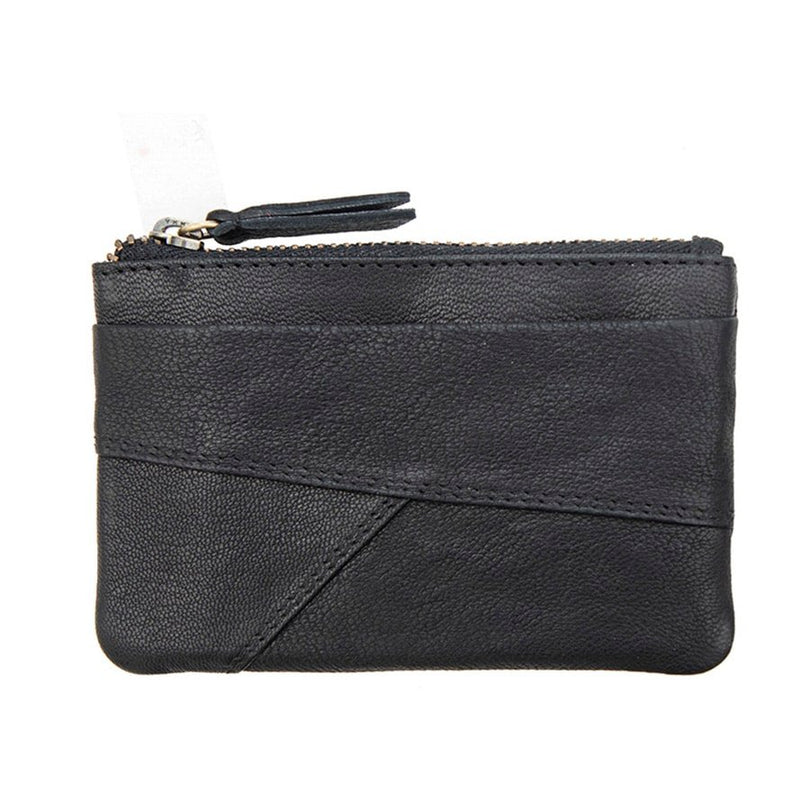 Black Leather Pouch – RFID Zip Purse & Keyring | Final Sale – PRIMEHIDE